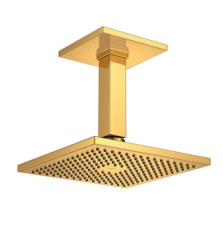 REGADERA CUADRADA A TECHO DORADO | KLP Comercial
