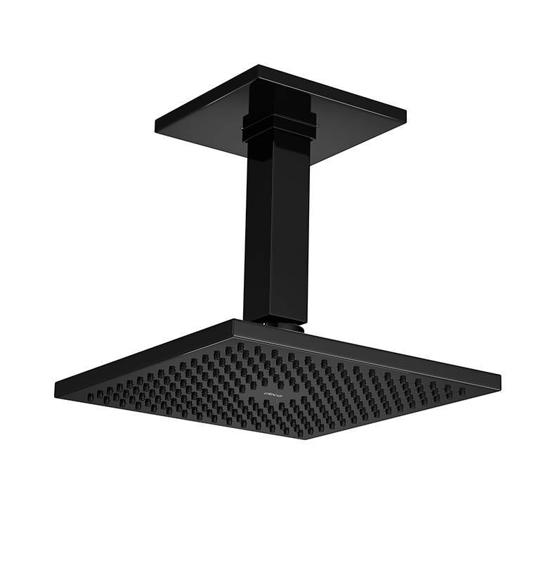 REGADERA CUADRADA A TECHO NEGRO | KLP Comercial