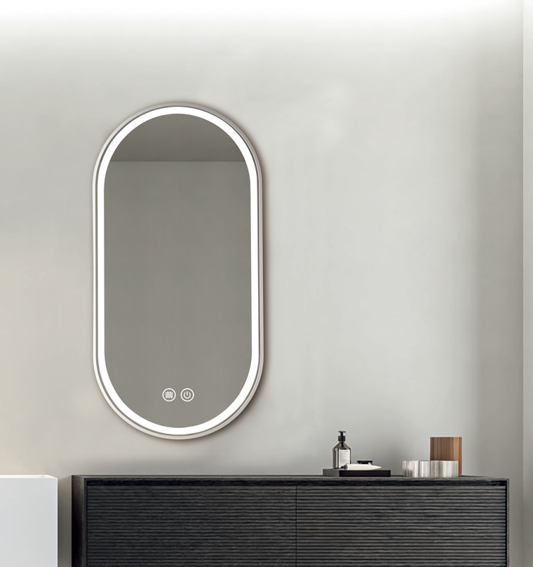 ESPEJO 100CM VANGUARD LED PLATA | KLP Comercial