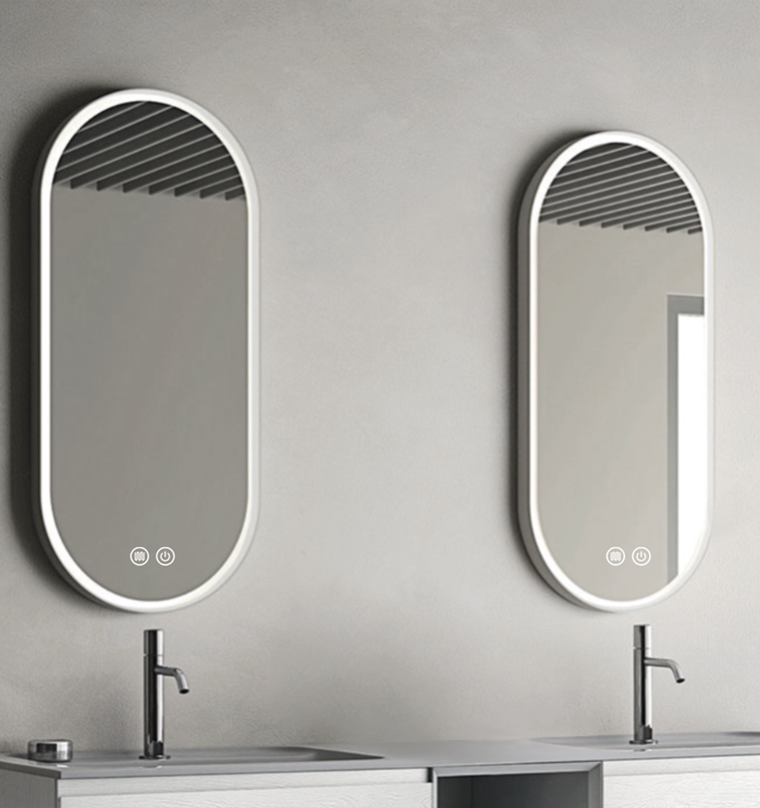 ESPEJO 100CM VANGUARD LED PLATA | KLP Comercial